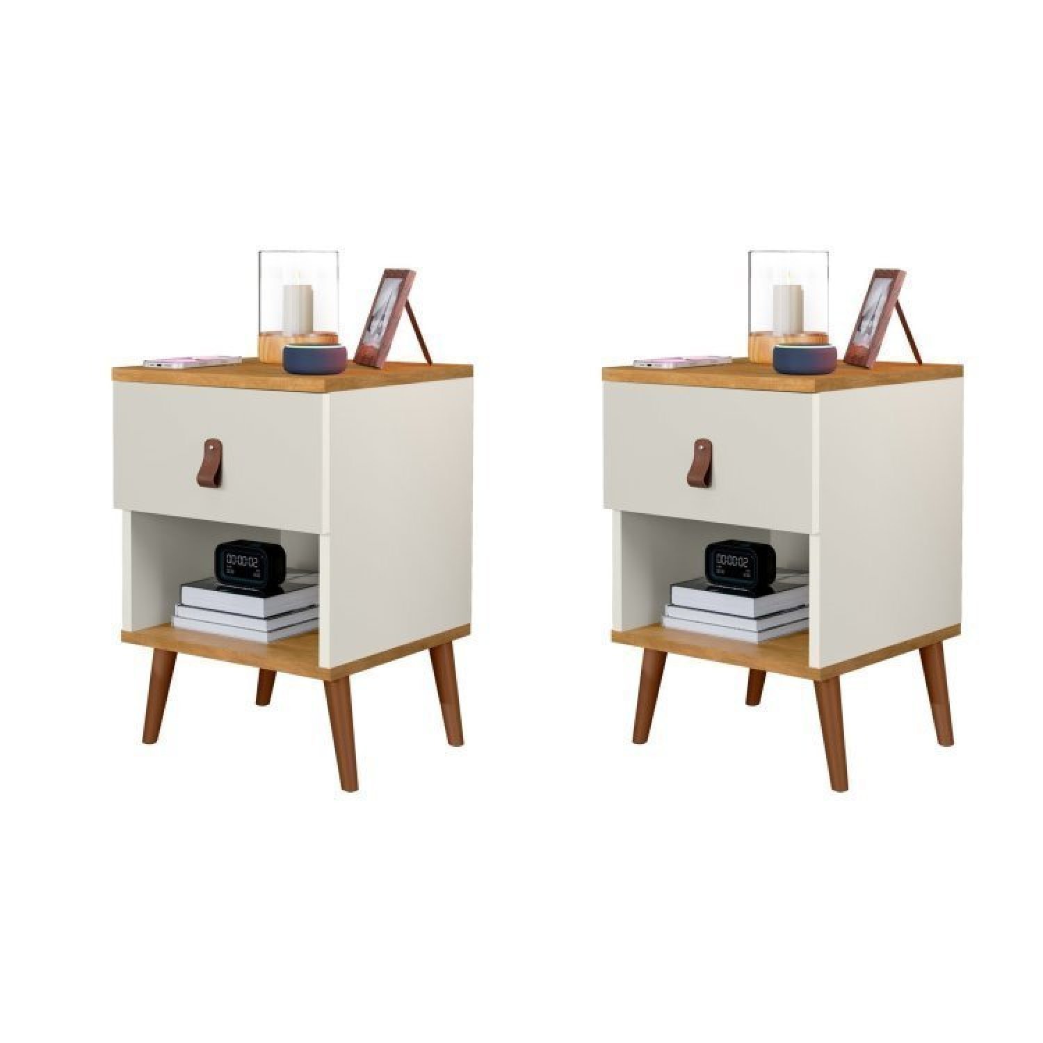 Mesas de Cabeceira Retrô Larissa Yescasa | MadeiraMadeira