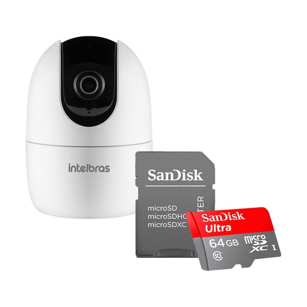 Kit Câmera IP Inteligente Interna Intelbras 360° Full HD + Cartão de ...