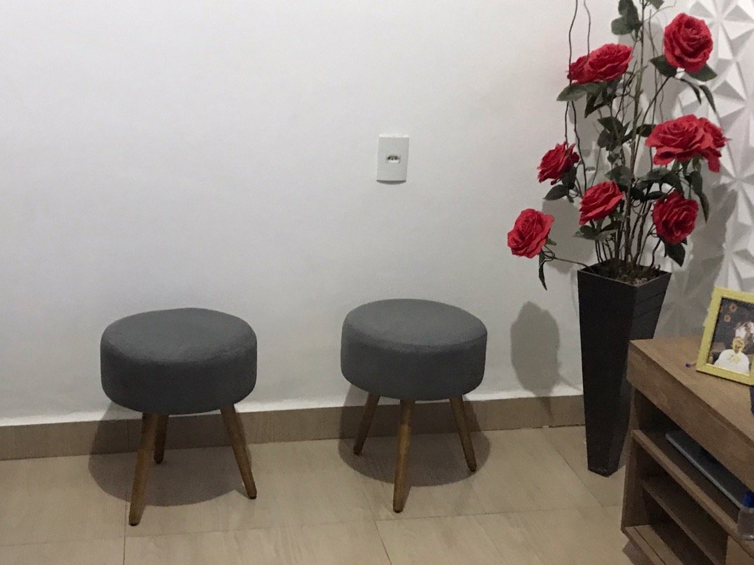 Puff Puf Para Sala De Estar E Quarto Cinza Top 50 Cm Altura ...