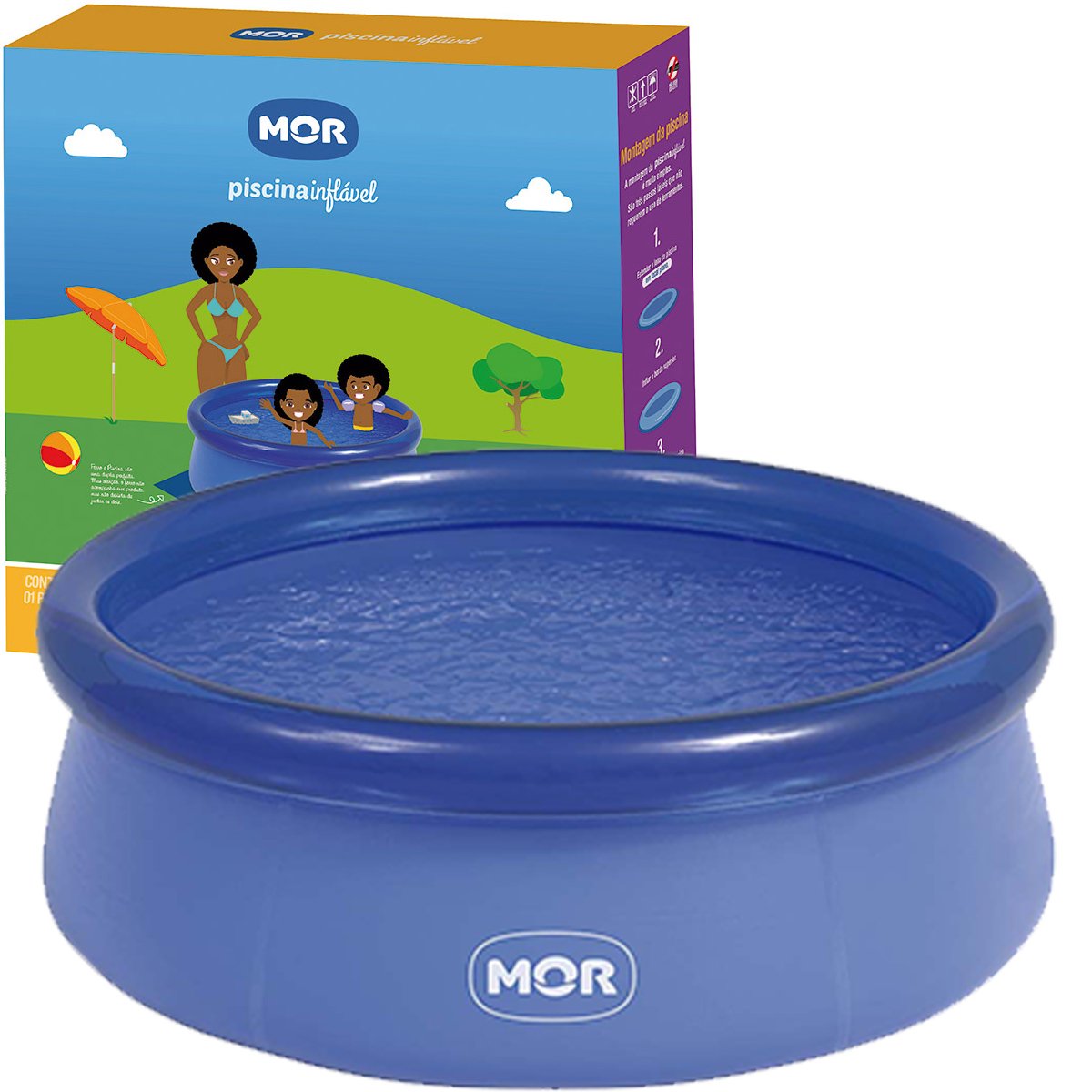 Piscina Inflável Redonda Mor 001048 de 1.65m X 55cm 1000l | MadeiraMadeira