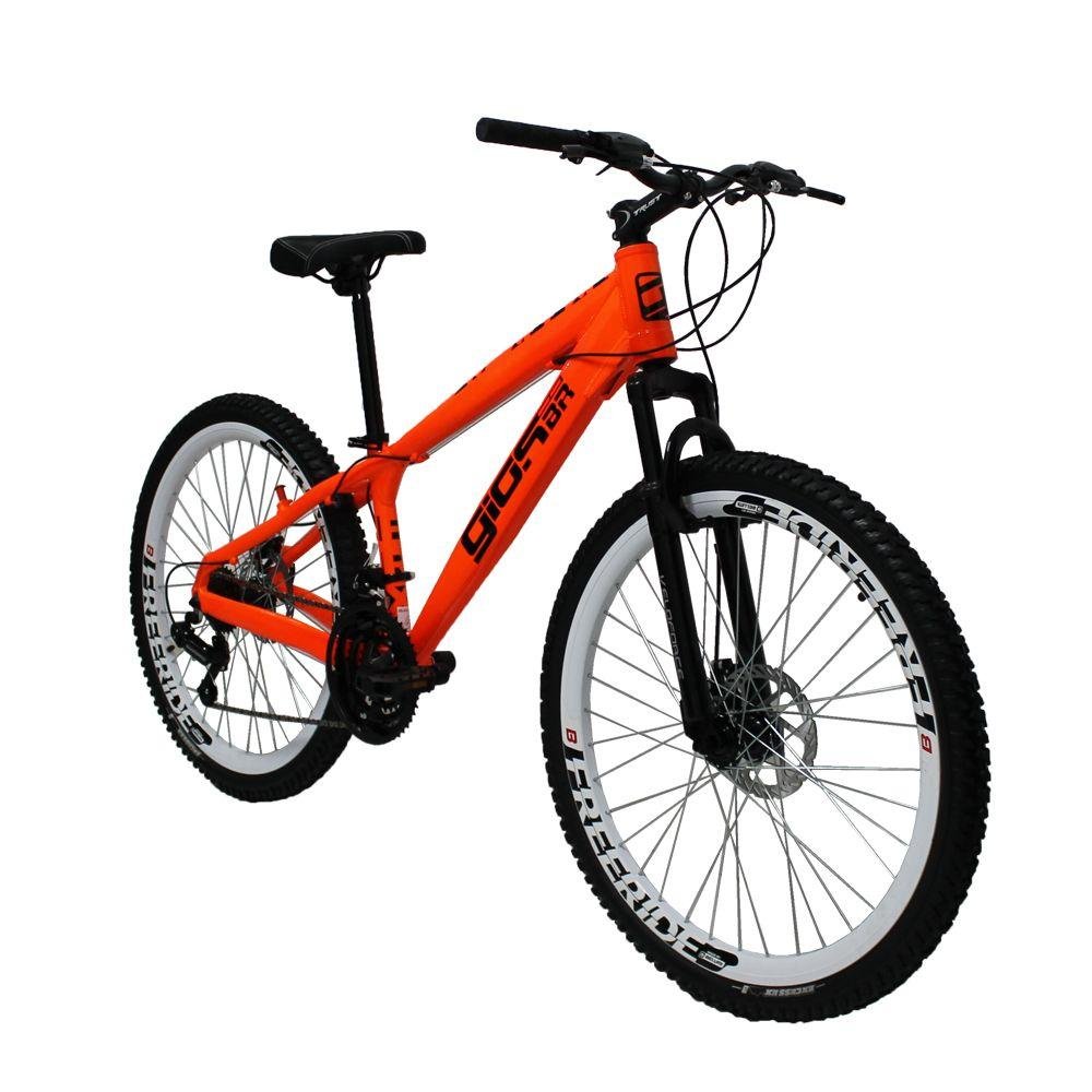 Bicicleta Aro 26 Laranja/Neon 21 Vel Gios FRX Freeride | MadeiraMadeira