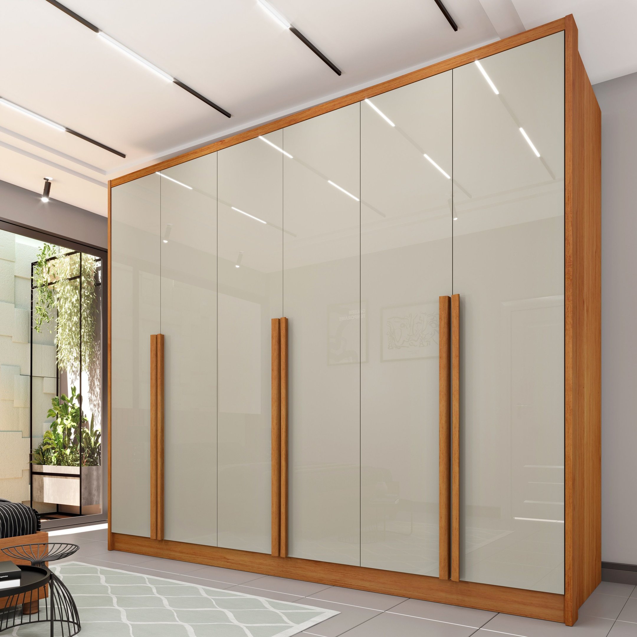 Guarda Roupa Casal 100% MDF 6 Portas 6 Gavetas Estrela 274cm Espresso Móveis | MadeiraMadeira