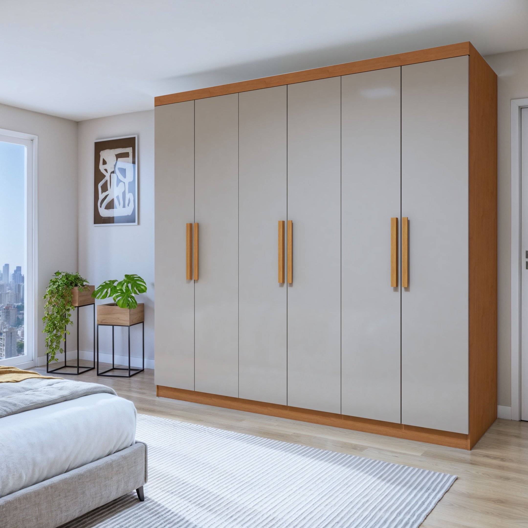 Guarda-roupa Casal 6 Portas 3 Gavetas Jazz | MadeiraMadeira