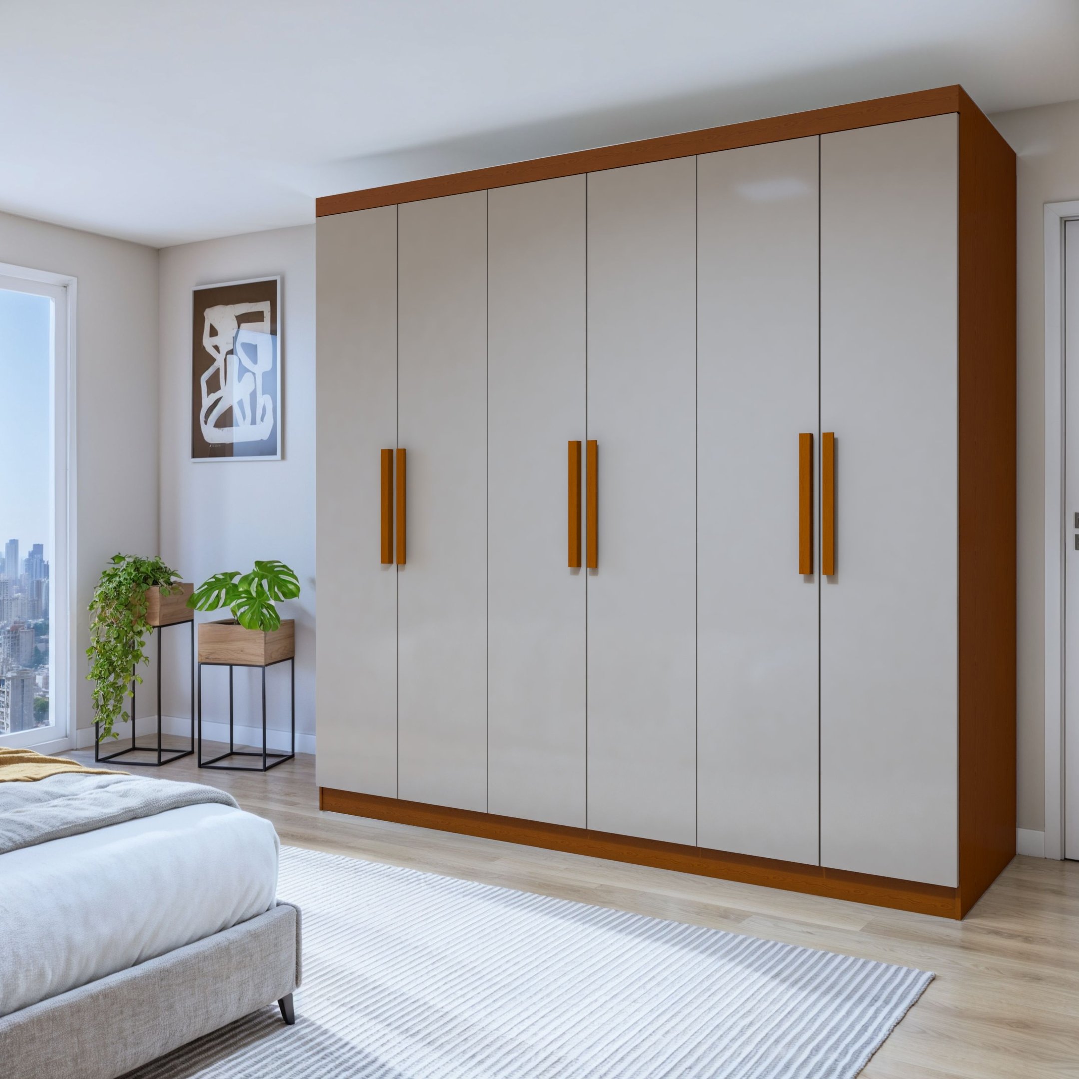 Guarda-roupa Casal 6 Portas 3 Gavetas Jazz | MadeiraMadeira