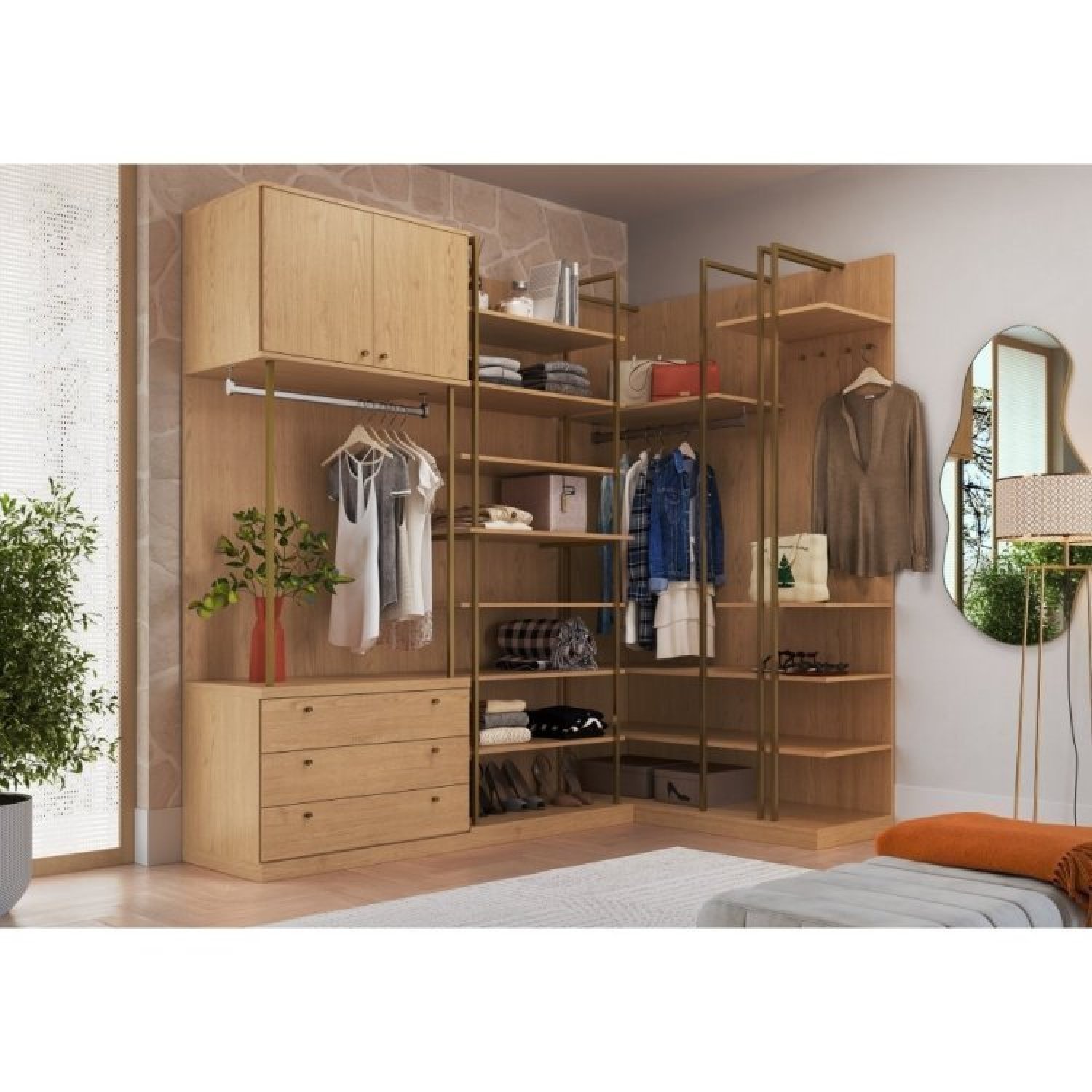 Conjunto Closet Modulado Smart Tube | MadeiraMadeira