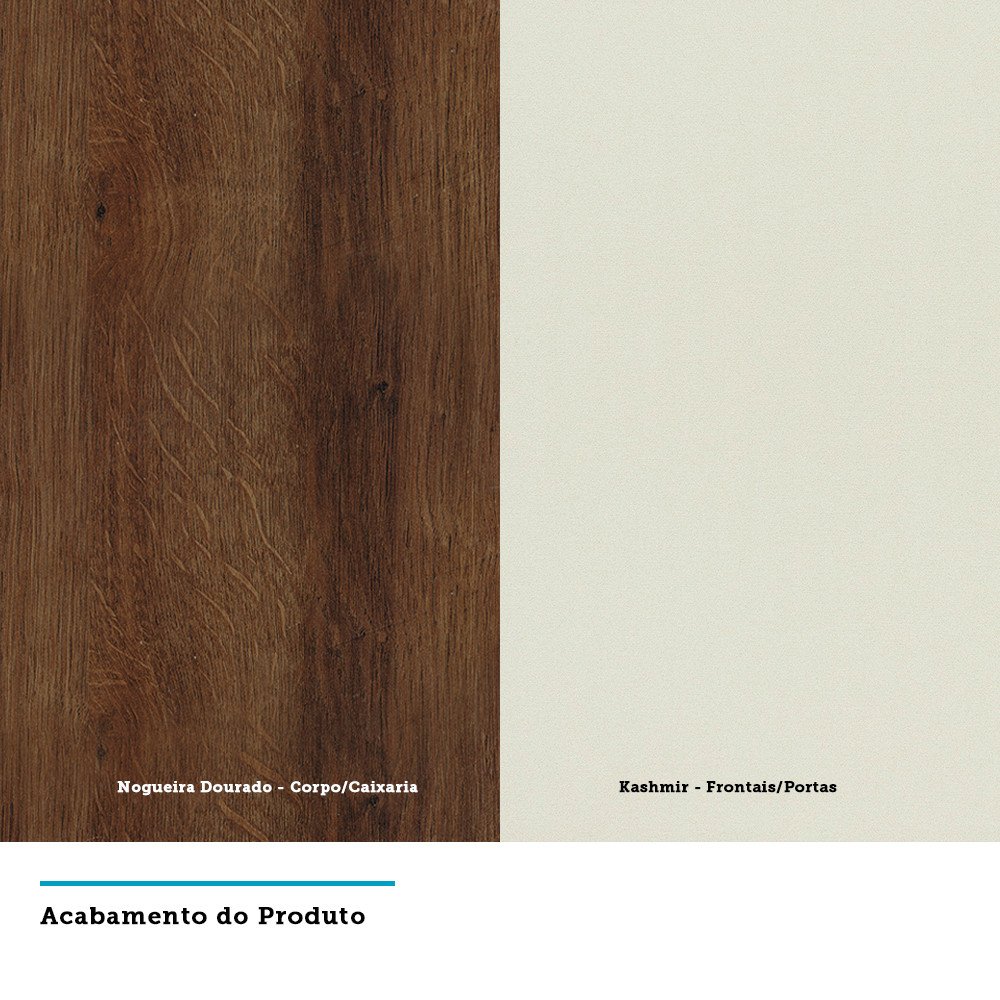 Guarda Roupa Queen de Canto com Vidro Reflecta Nogueira Dourado com ...