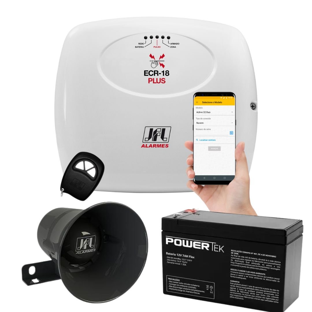 Kit Central de Choque Ecr-18 Plus C/ Módulo Etnernet | MadeiraMadeira