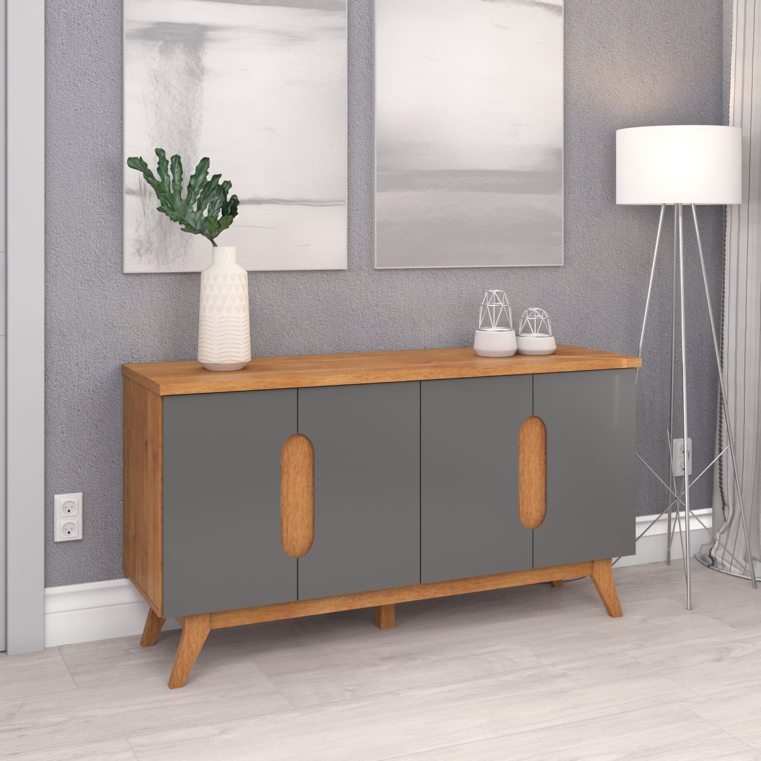 Buffet 4 Portas em Mdf/mdp Arthur | MadeiraMadeira