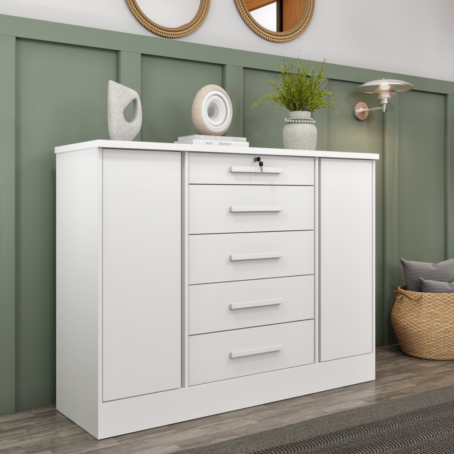 Cômoda 5 Gavetas em Mdf/mdp Sol Espresso Móveis | MadeiraMadeira