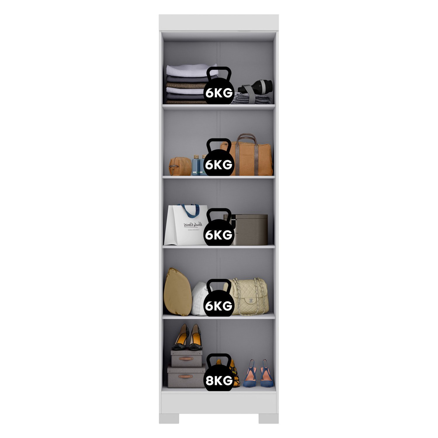 Guarda-roupa Compacto 2 Portas Mdp com Pés Paris | MadeiraMadeira