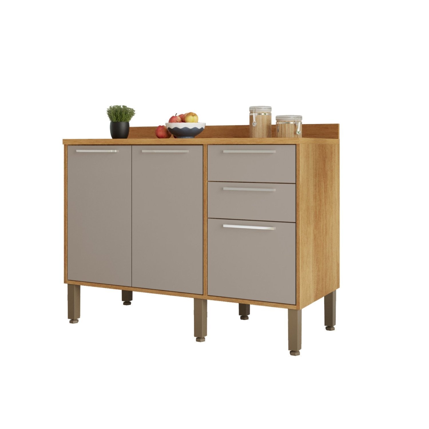 Balcão de Cozinha 3 Portas e 2 Gavetas Paris | MadeiraMadeira