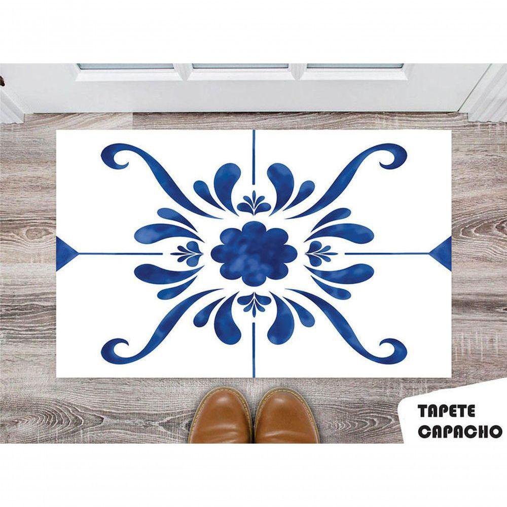 Tapete Capacho Ladrilho Azul | MadeiraMadeira