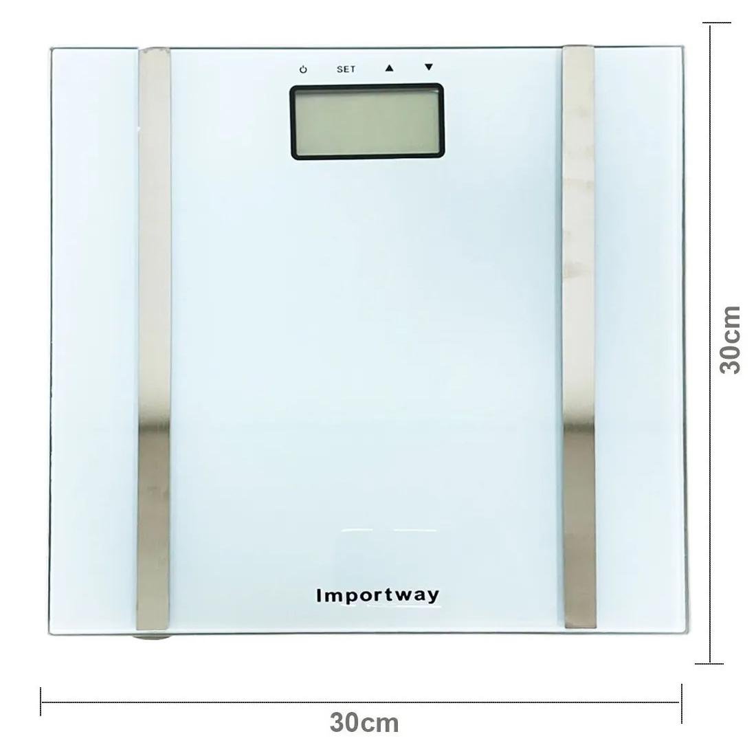 Balança Corporal Digital Bioimpedância até 180 kg Importway - Branco ...