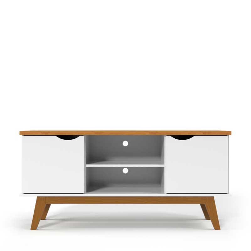 Rack Para TV Sala 46 Polegadas 140cm Prism 1.4 Patrimar Branco/Cinamomo ...