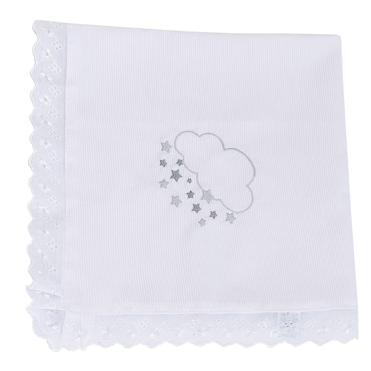 Manta Para Bebe Dupla Pique Nuvem Branco 100% Algodão- 1 Peça Balu Baby ...