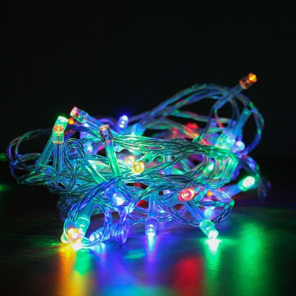 Cordão com 50 Lampadas de Led Formato Pequena Gota 5 Metros Fio Crystal ...