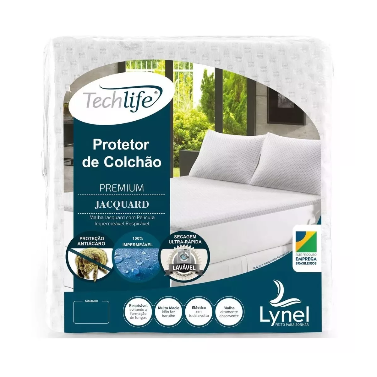Protetor de Colchão King Lynel 100% Impermeável e Respirável Jacquard ...