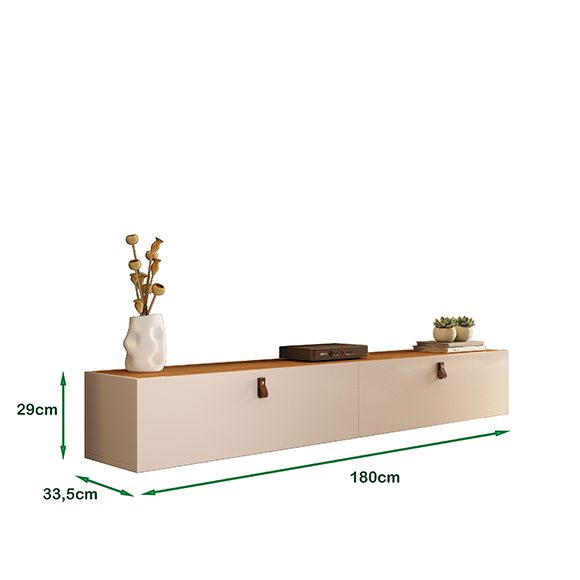 Rack Grecia Suspenso 1.80 Cm Sala De Estar/quarto-oferta cores:Off ...