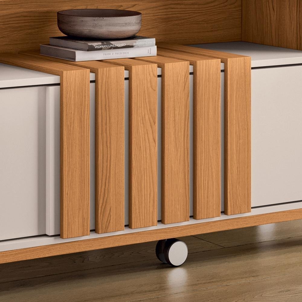 Estante Home Theater Bold Cinamomo/off White para Tv até 65” - Hb ...