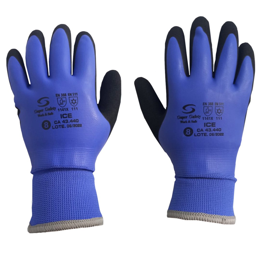 Luva Térmica para Baixa Temperatura Ice Nitro Super Safety Ice Latex ...