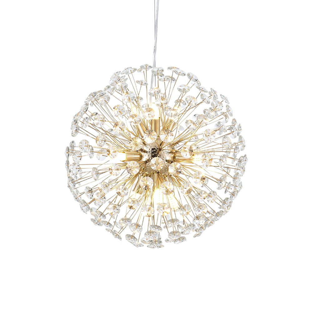 Lustre Pendente Astraled Buna Pt-1044 Dourado Brilho G9 Bivolt Dourado ...
