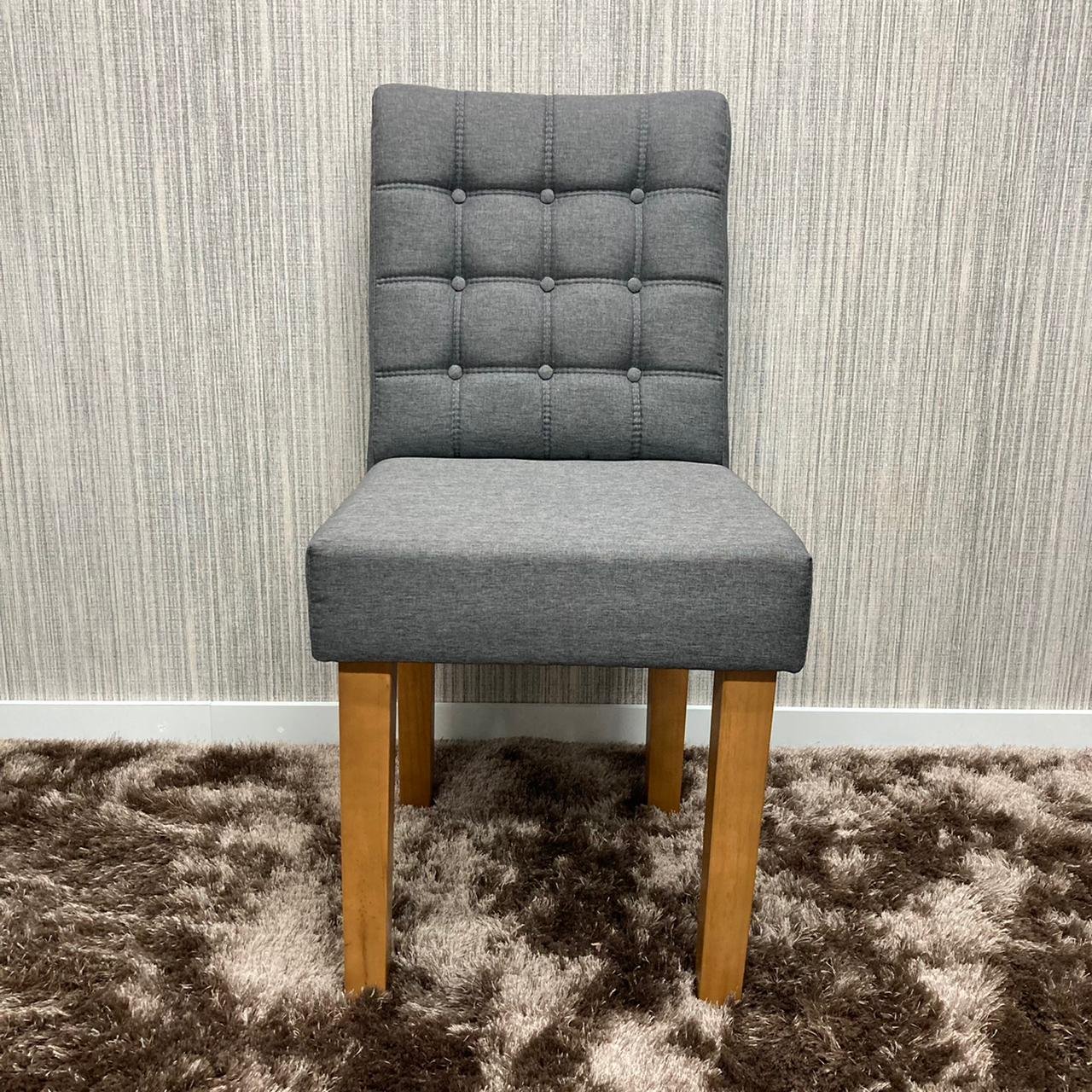 Cadeira Joy Tapeçada com Botões D'confort Design Suede Bege V666 ...