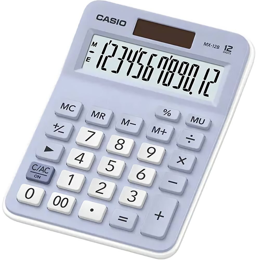 Calculadora Compacta Casio MX-12B - Light Blue | MadeiraMadeira