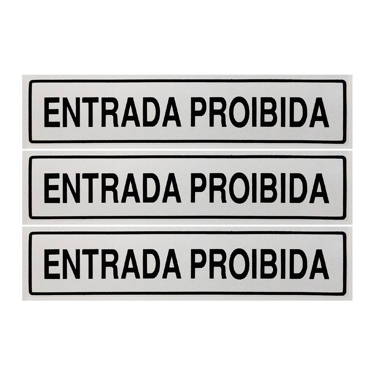 Combo 6 Placas De Sinalização Entrada Proibida 30x7 Acesso - B-519 F9e ...
