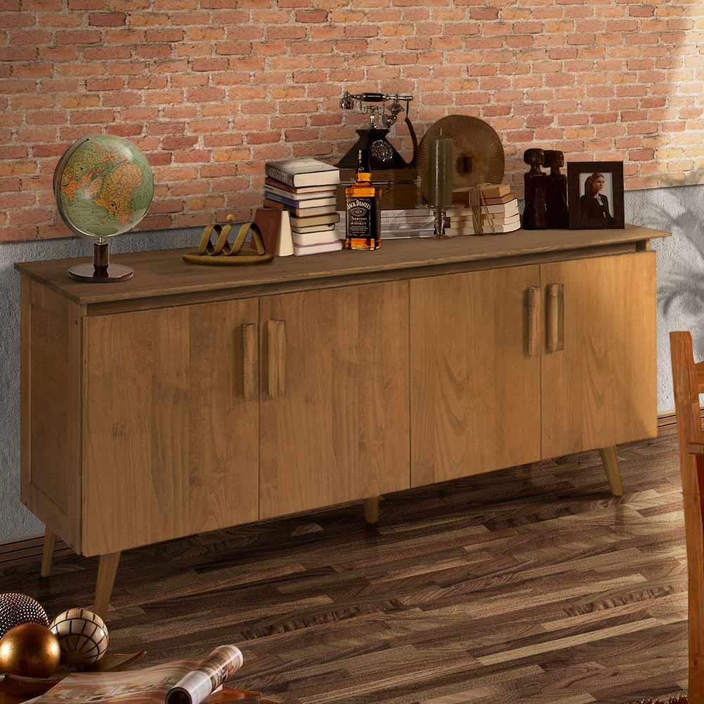 Balcão Rústico Madeira Maciça Imbuia New Shop JM | MadeiraMadeira