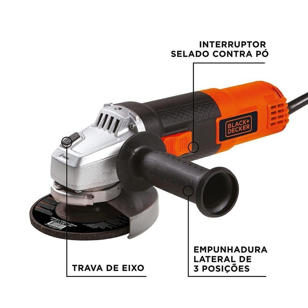 Esmerilhadeira Lixadeira Angular Black+Decker 110V Ou 220V | MadeiraMadeira