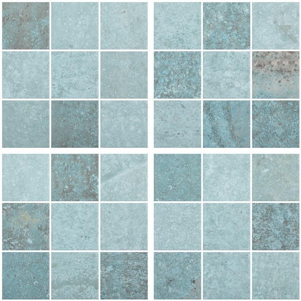 Revestimento Brilhante Java Mar Mesh Azul 10x10cm | MadeiraMadeira