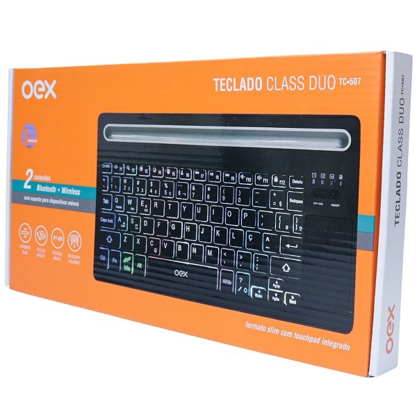 Teclado Duo Bluetooth e Wireless TC507 OEX | MadeiraMadeira