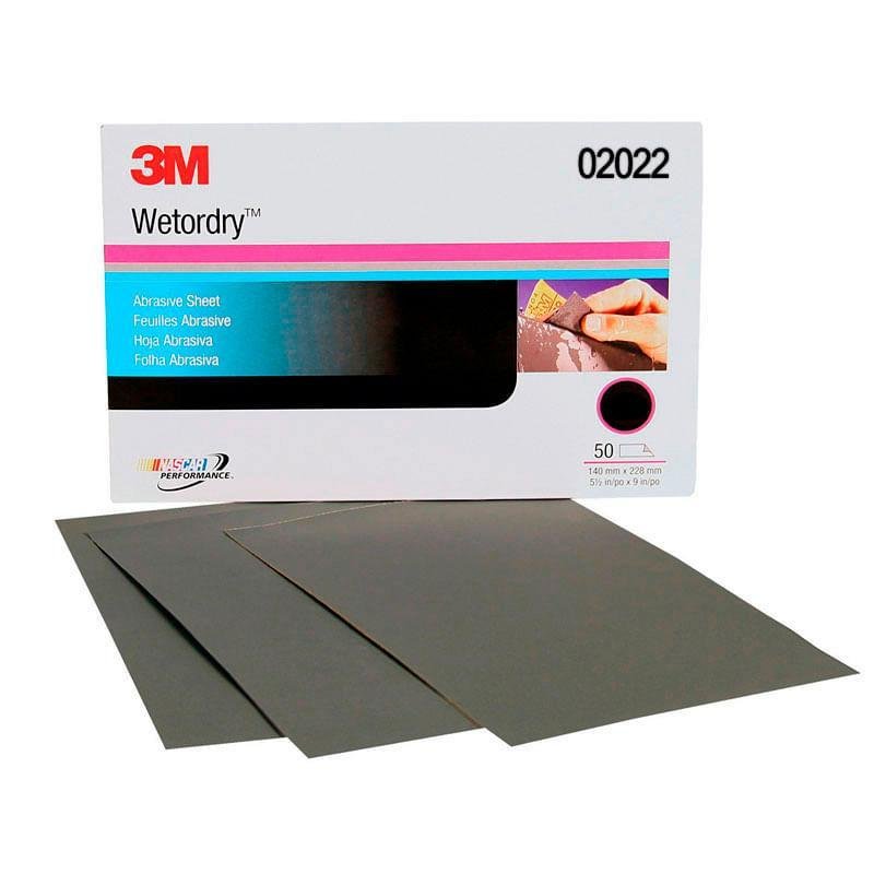 Caixa Folha De Lixa Dágua - 3M (2000) 50 Und - Meia Folha | MadeiraMadeira