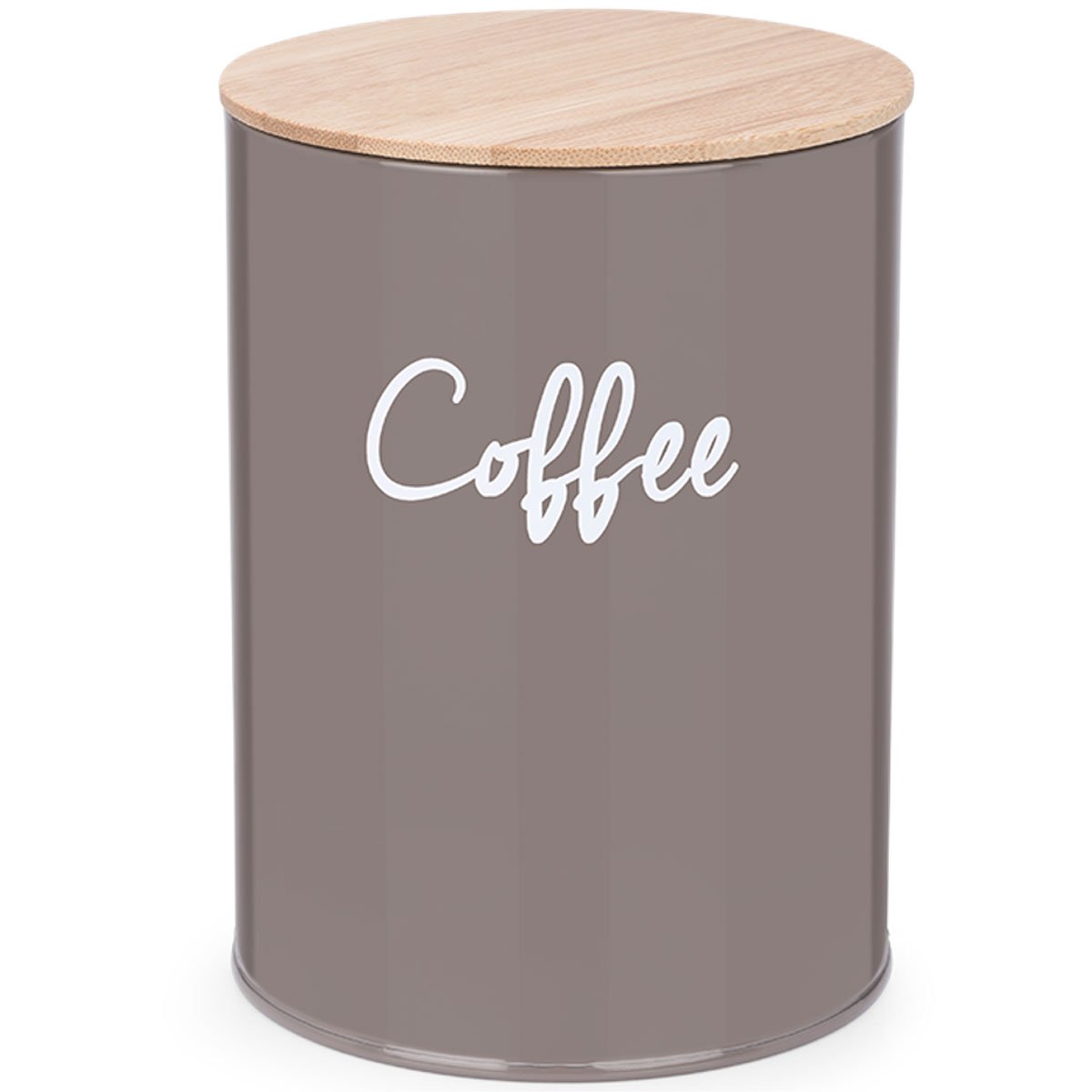 Lata Porta Condimentos Coffee Pote Para Café Aço e Bambu Haus Concept ...