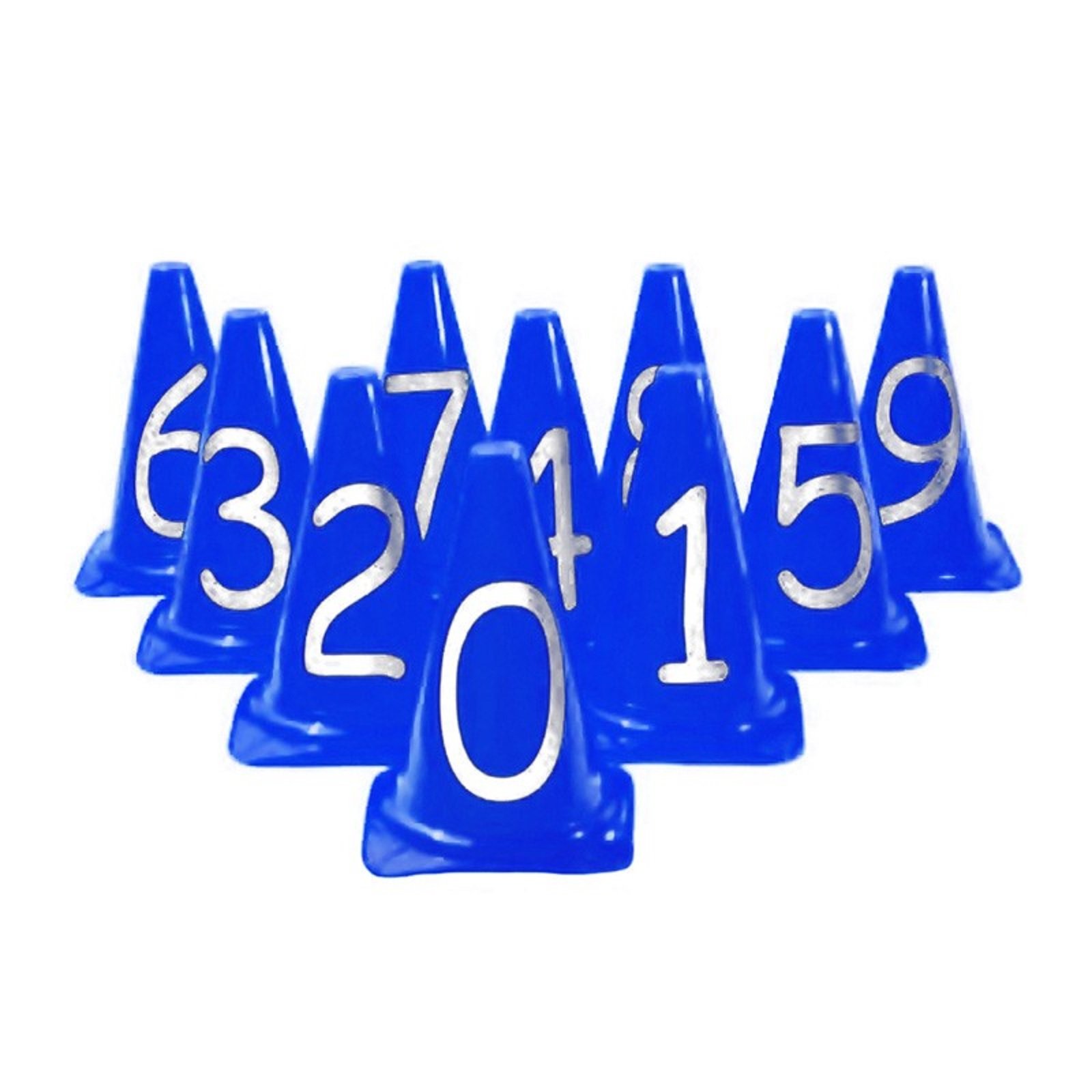 Kit Cones Pequenos 24cm C/ 10 Números Scalibu - Ref 8980 Unico Azul ...