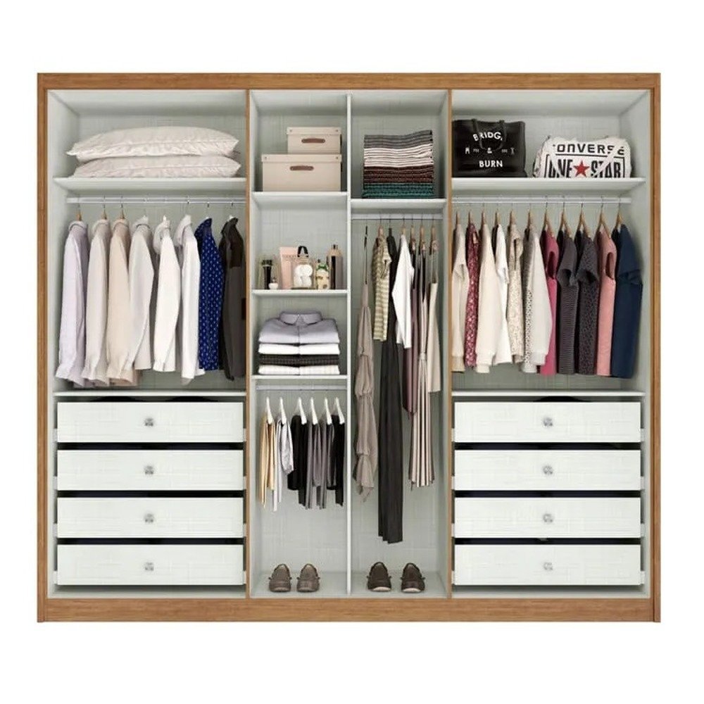 Guarda Roupa Casal 06 Portas 08 Gavetas Robust Novo Horizonte:Cumaru ...