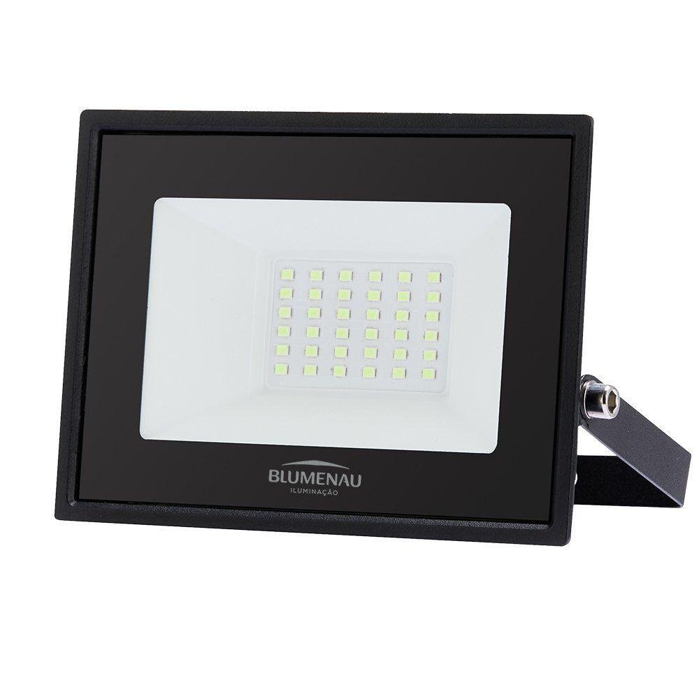 Refletor Blumenau Led Play 50w Preto Bivolt 6500k | MadeiraMadeira