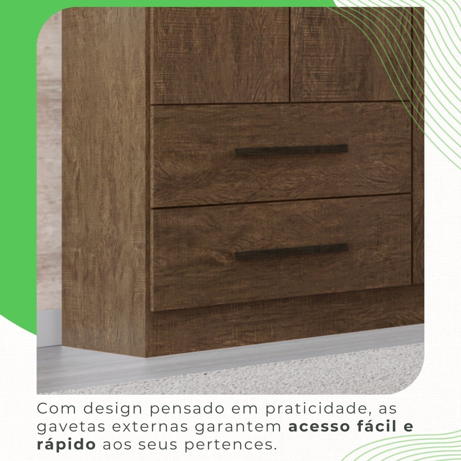 Guarda-roupa Casal 6 Portas 4 Gavetas Verona Premium | MadeiraMadeira
