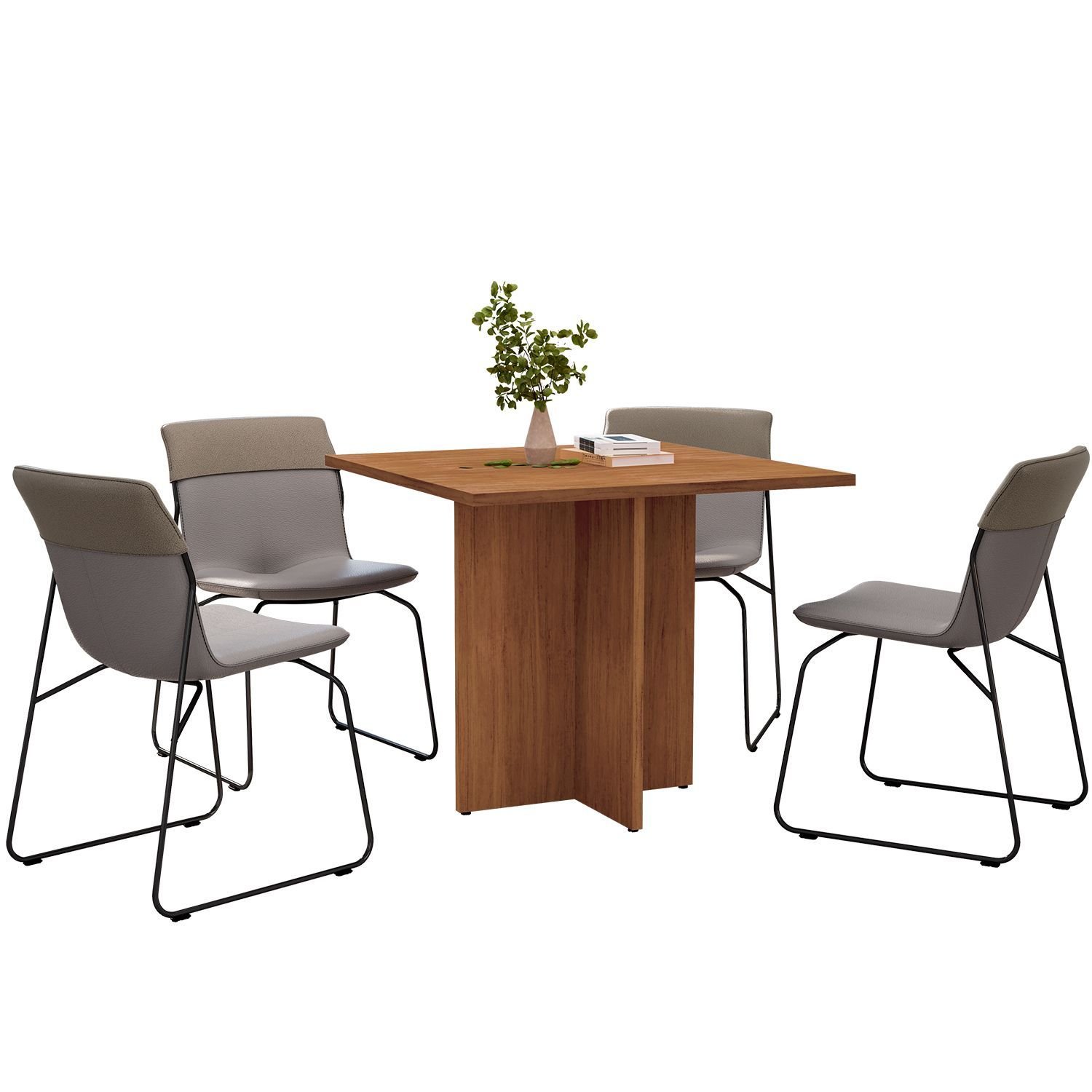 Mesa Paris 900 S/ Vidro Cedro - Casa D | MadeiraMadeira