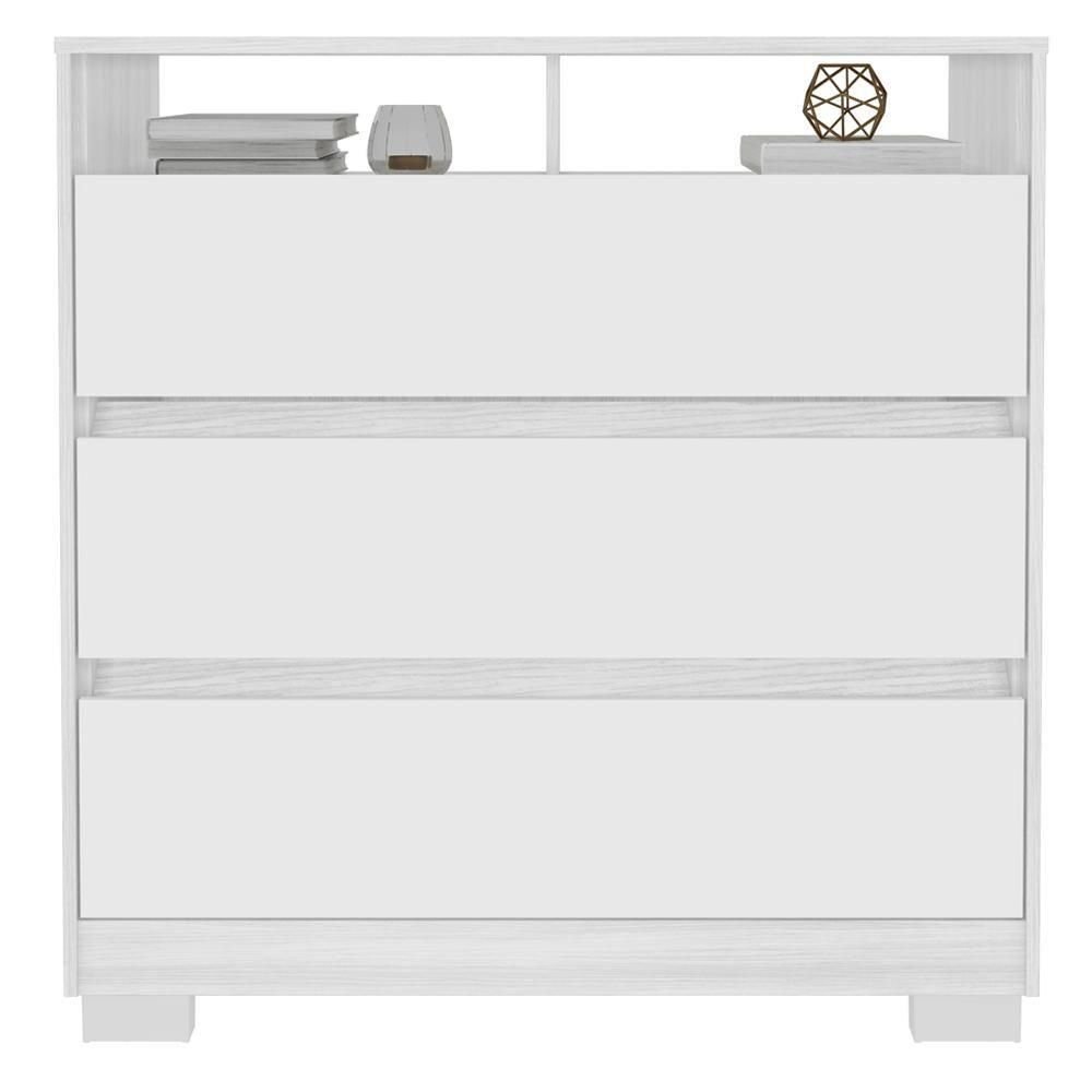 Comoda 3 Gavetas com Nicho Vegas 91 Cm 11685 Branco Incp | MadeiraMadeira