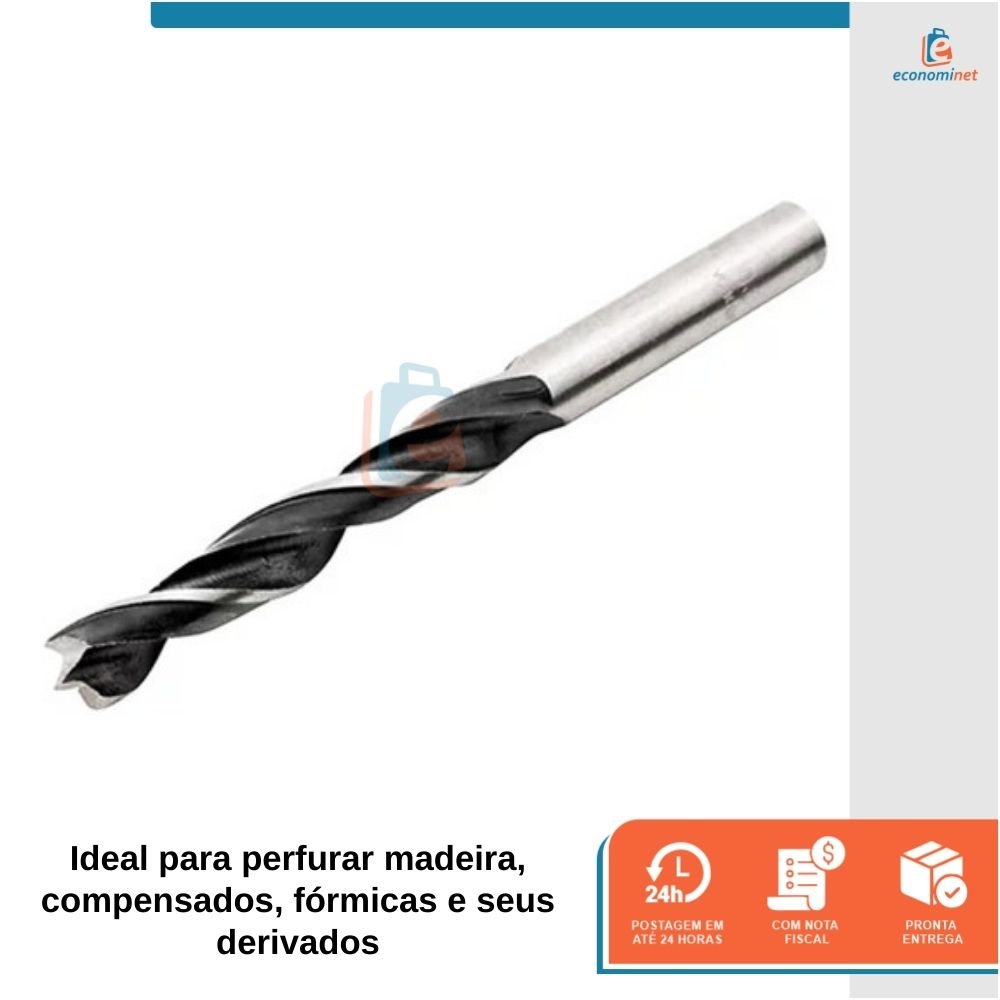 Kit 10 Unidades Broca 3 Pontas Para Madeira Starfer 3mm | MadeiraMadeira
