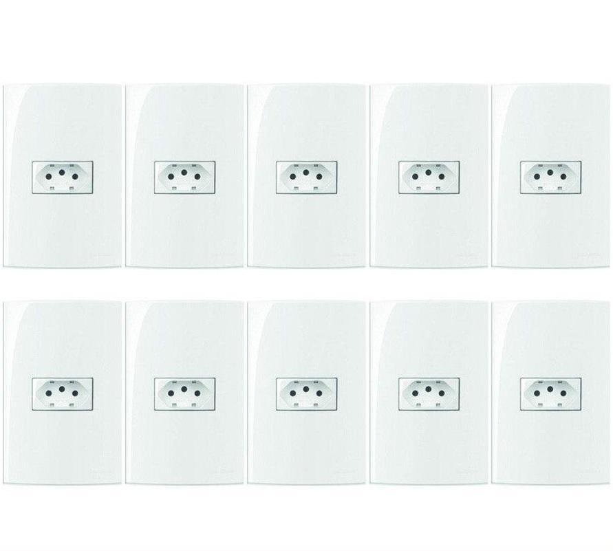Kit 10 Conjuntos 42 Tomada 2p+t 20a 250v Sleek Margirius | MadeiraMadeira