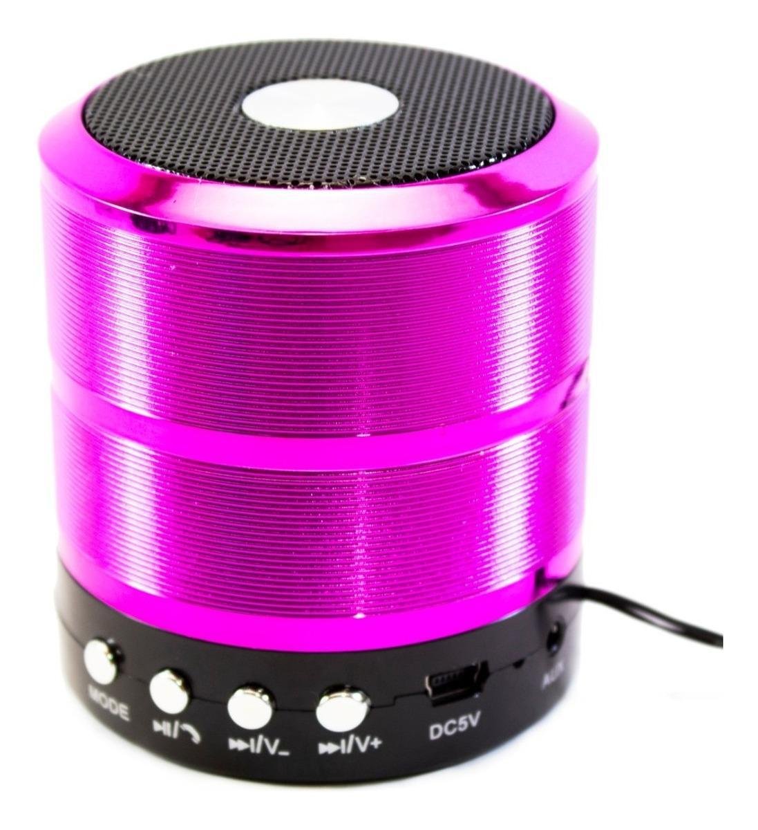 Mini Caixa de Som Portátil Speaker Ws-887 - Rosa | MadeiraMadeira