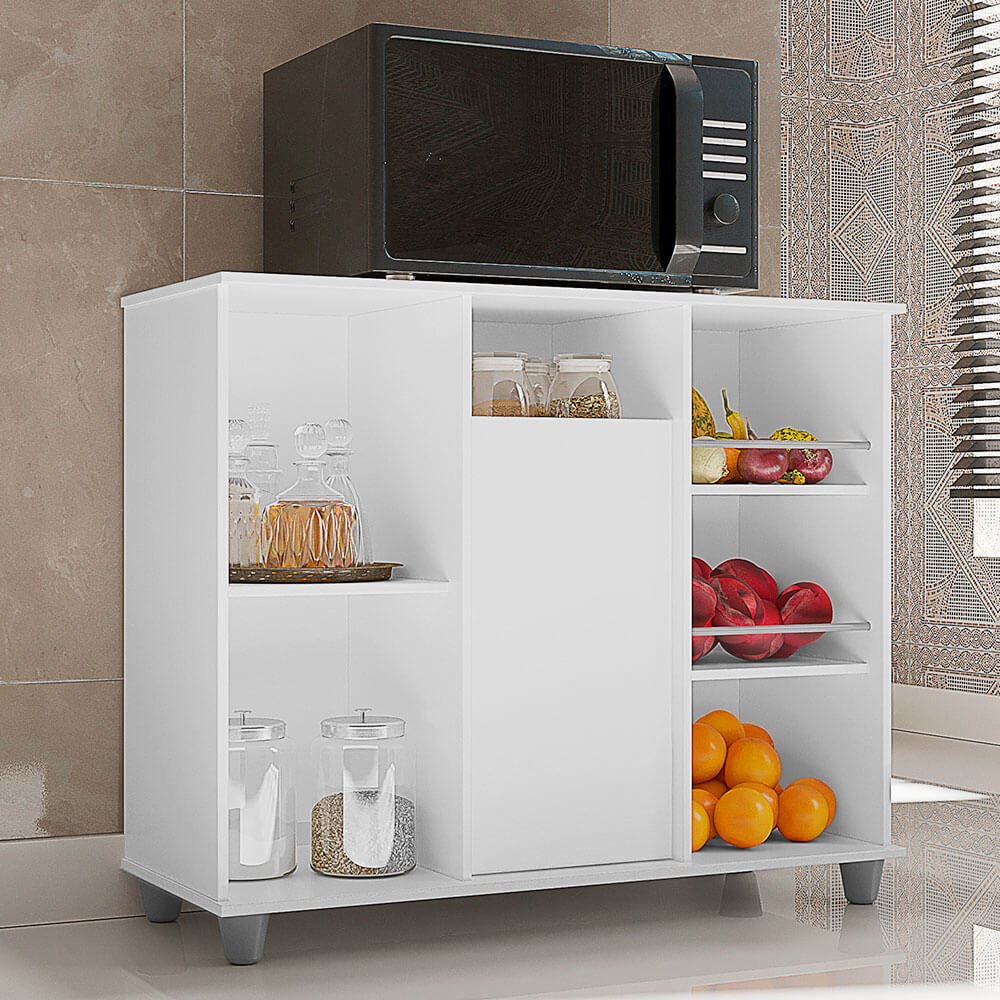 Fruteira Multiuso para Cozinha 1 Porta Lavínia Branco - Ambiance Móveis ...