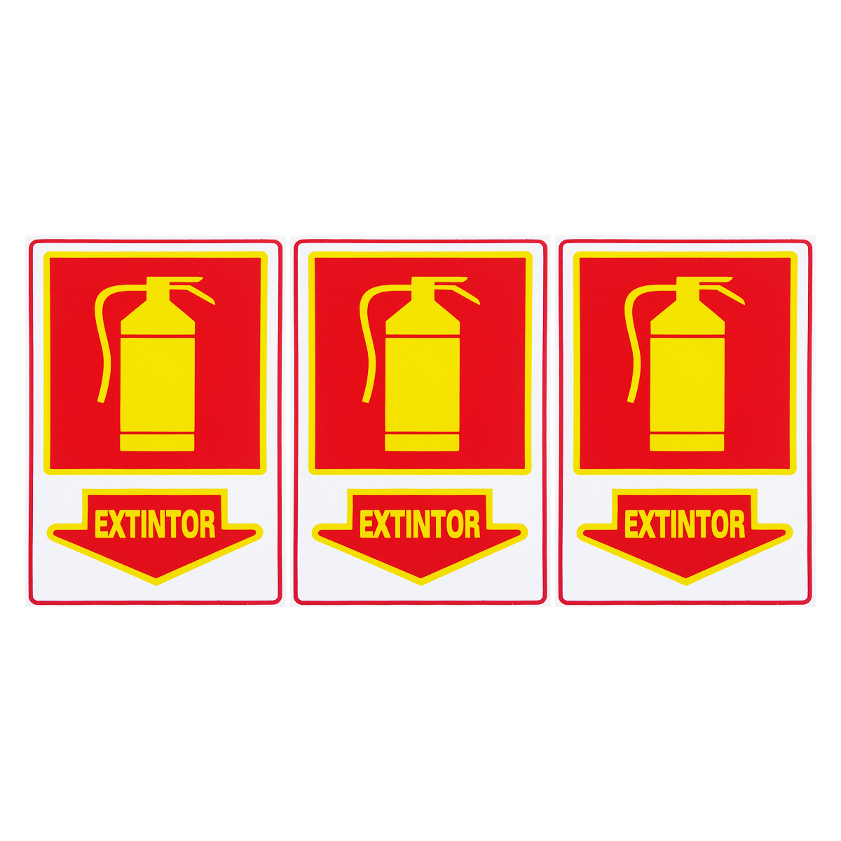 Combo 3 Placas De Sinalização Extintor 20X30 Acesso - X-711 F9e ...