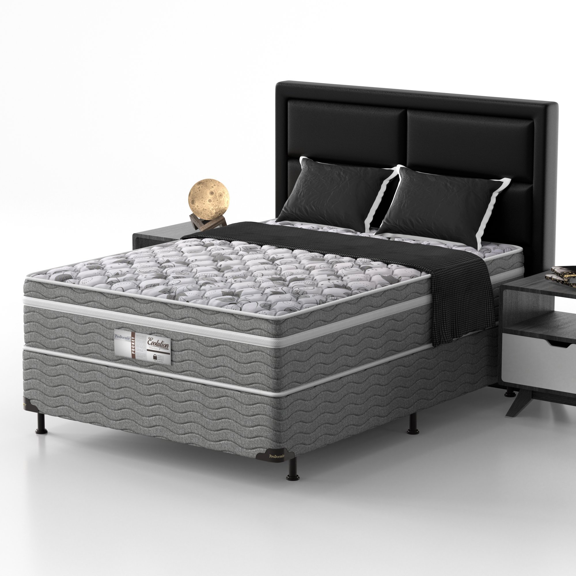 Cama Box Casal Mais Colchão Molas Casal - Probel - Evolution ...