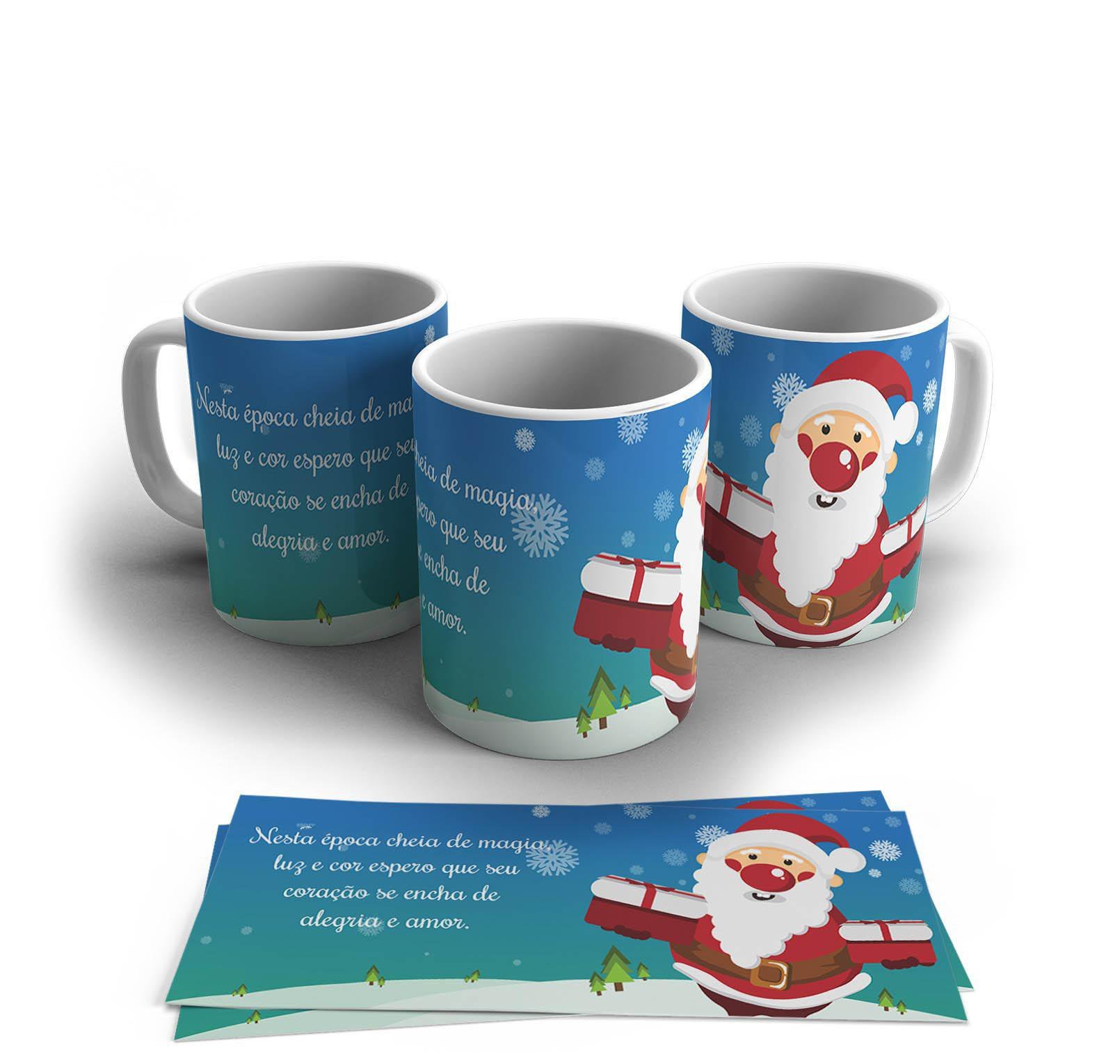 Caneca Personalizada De Natal Com Papai Noel - 4699 | MadeiraMadeira