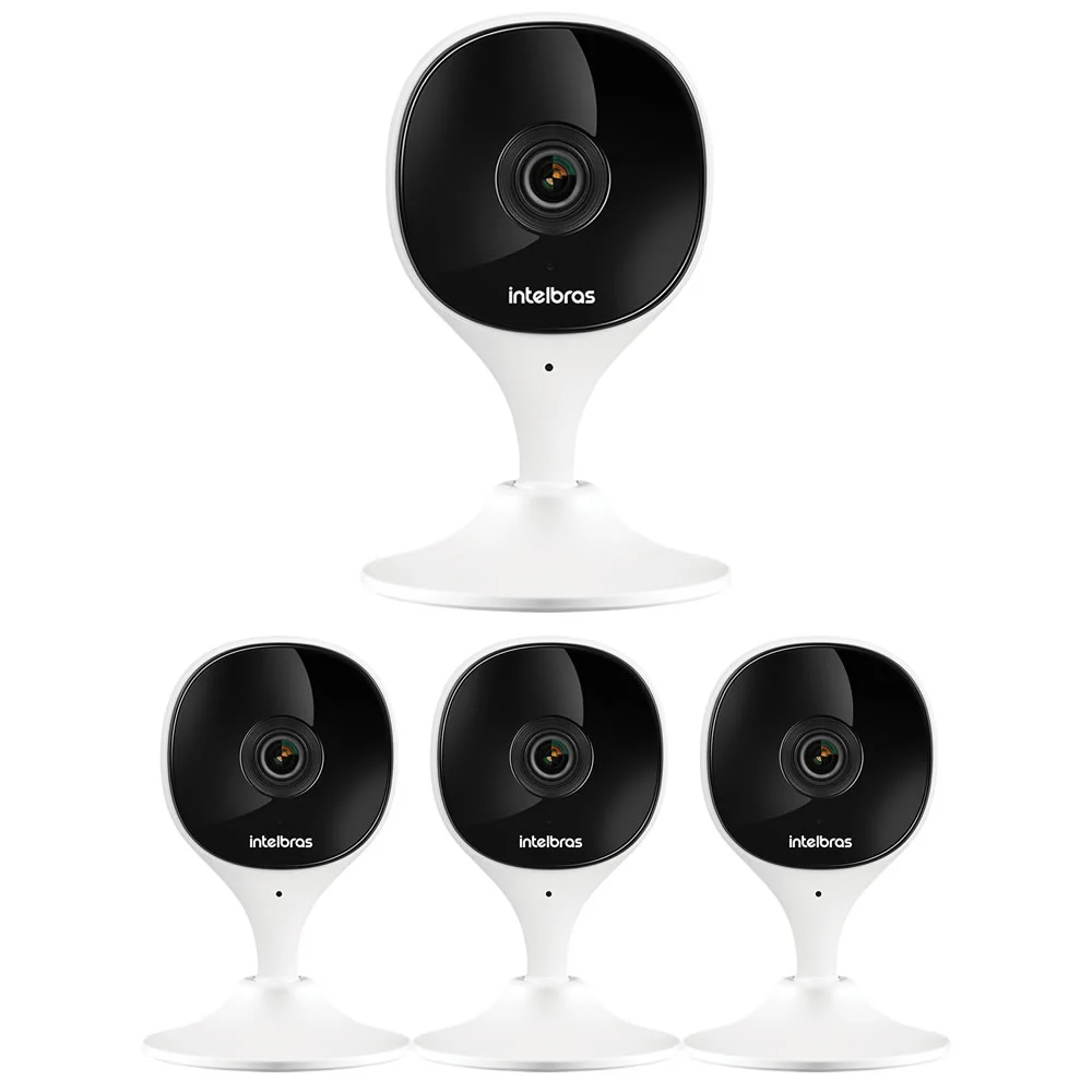 Kit 4 Câmeras Wi-Fi Inteligente Com Alarme e Armazenamento em Nuvem iMX ...