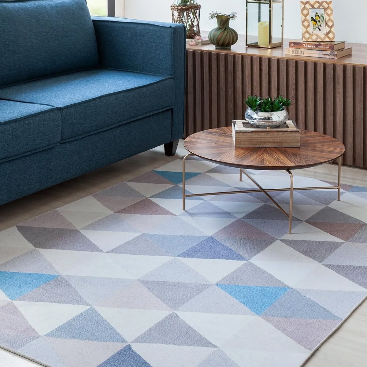 Tapete Corttex Berlim Geométrico Color - 2M x 1,40M de Largura | MadeiraMadeira