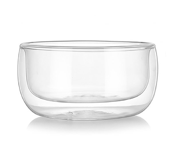 2 Tigela transparente parede dupla Águia-Cinzenta 300ml-Ilovecoffee ...